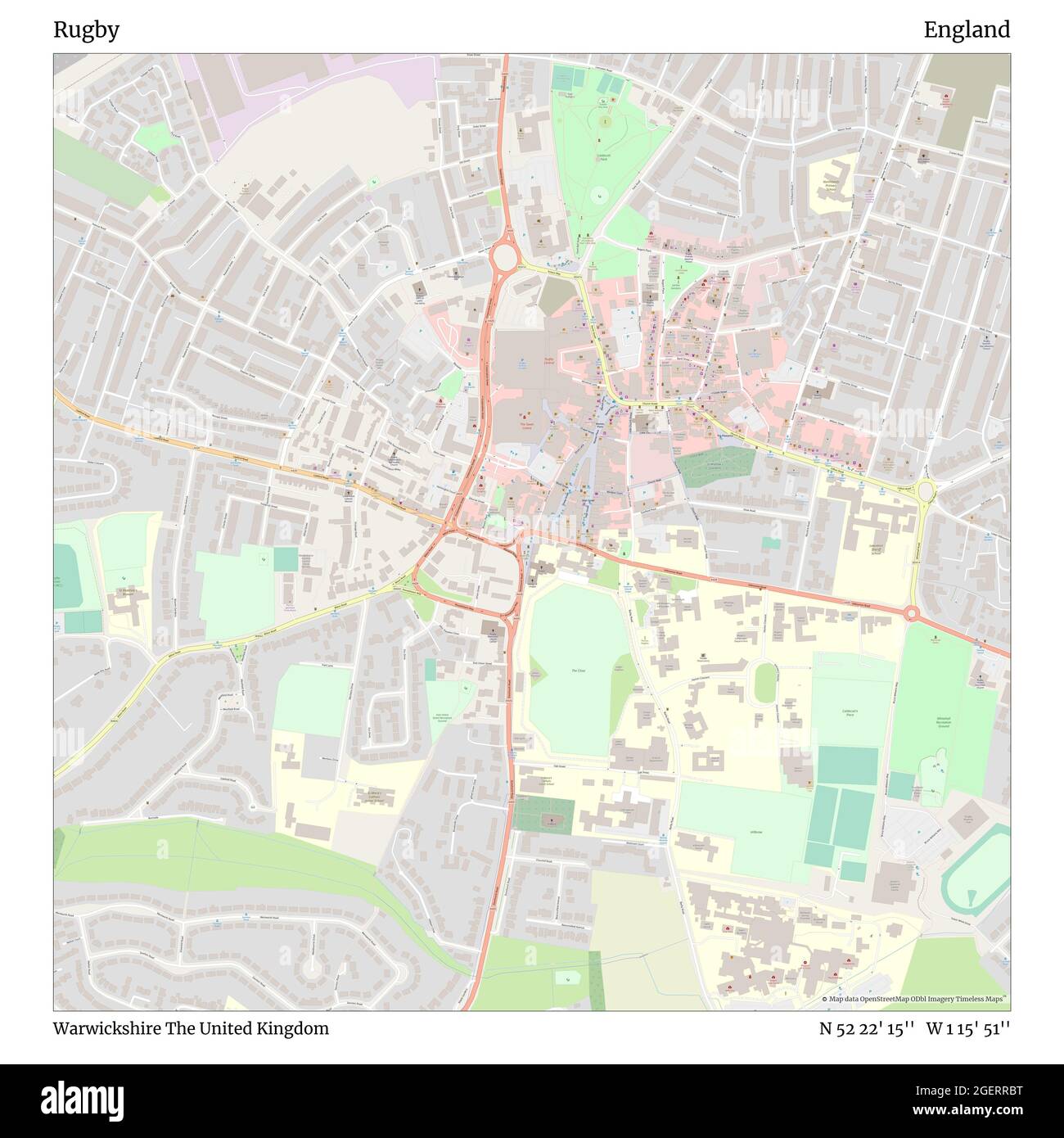 Map of rugby hi-res stock photography and images - Alamy