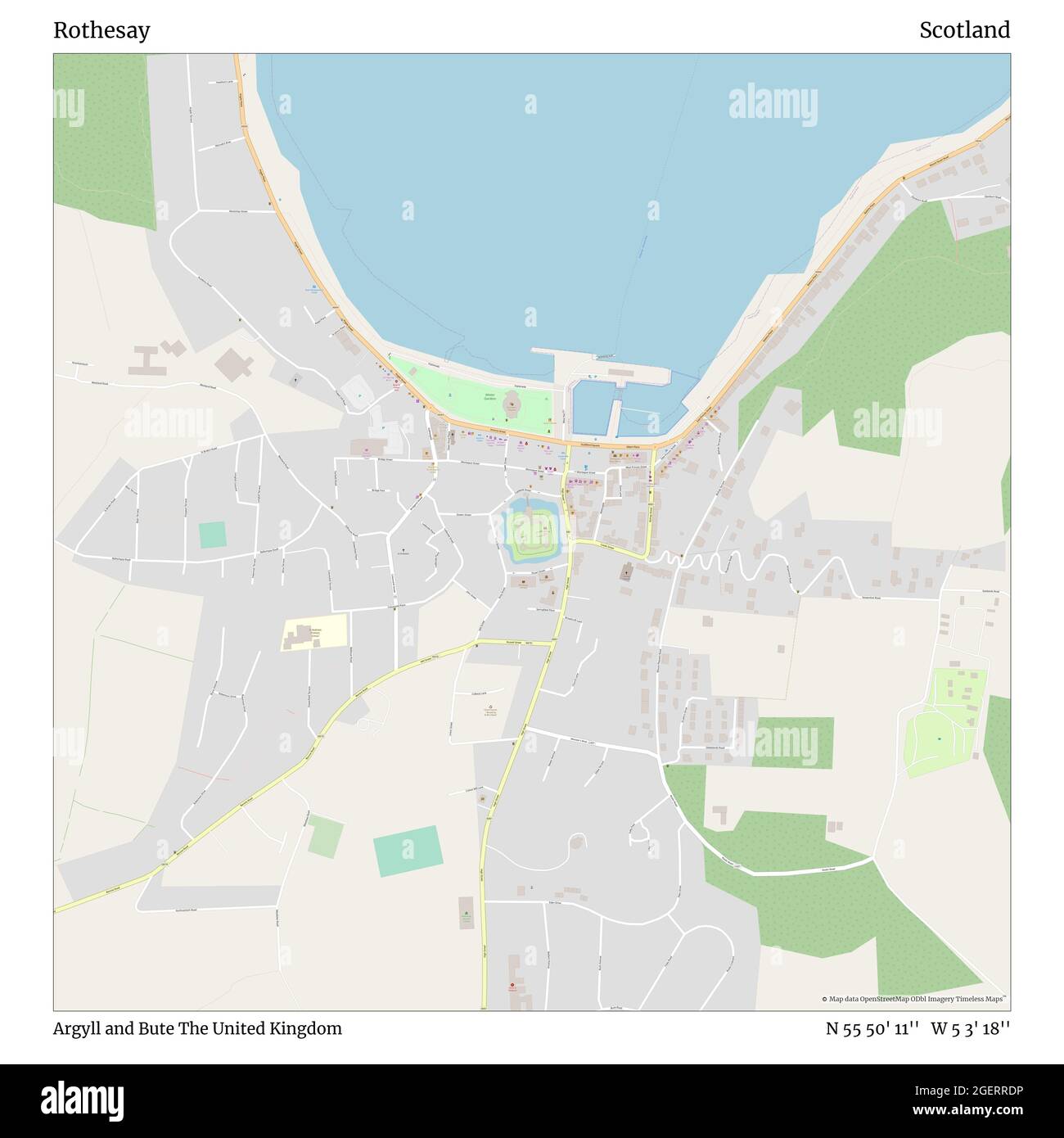 Rothesay map hi-res stock photography and images - Alamy