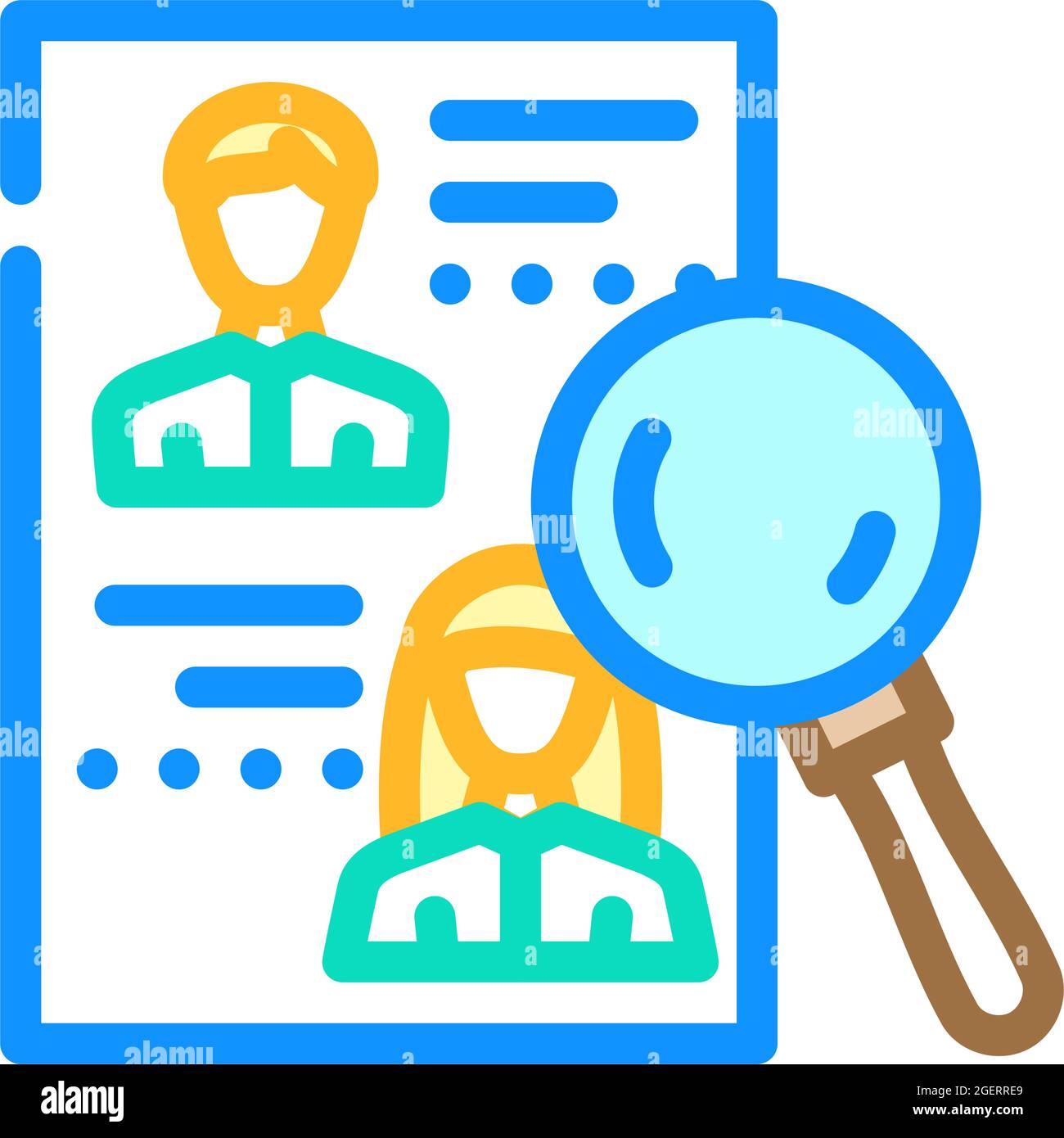 people search color icon vector illustration Stock Vector Image & Art ...