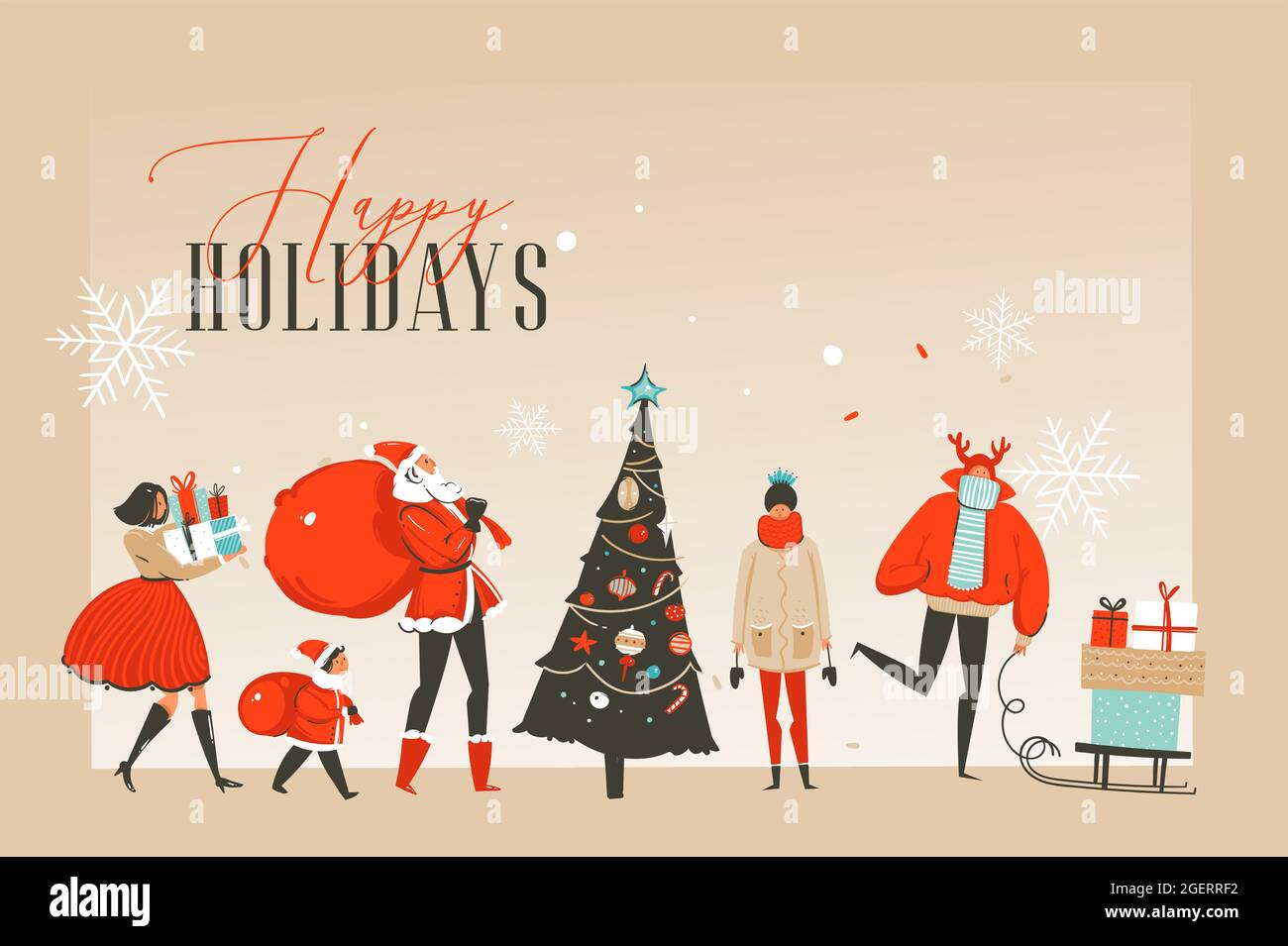 Beautiful christmas market Stock Vector Images - Alamy