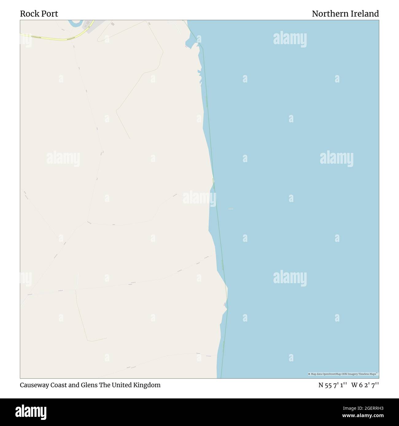 Map of rock port Cut Out Stock Images & Pictures - Alamy
