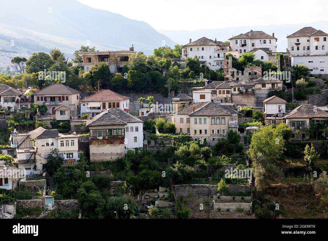 City of Gjirokastra, Gjirokastër, Gjirokaster, Albania, an Unesco World ...