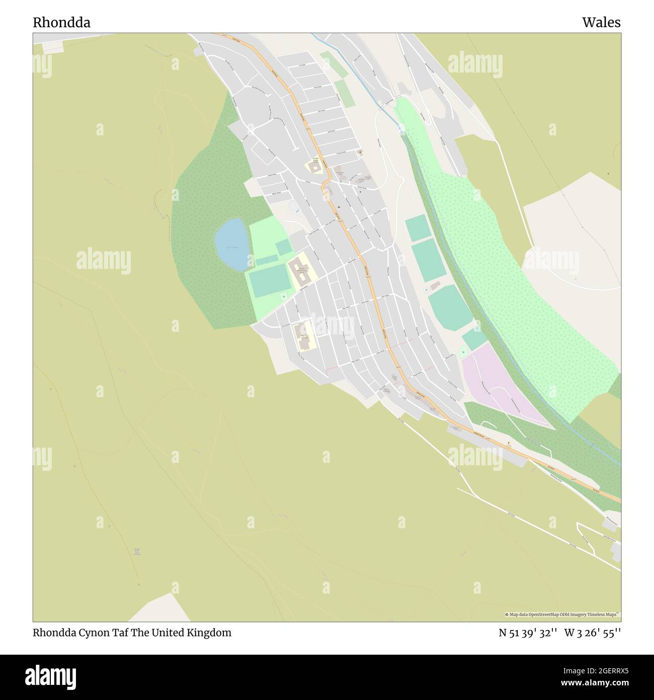 Rhondda map hi-res stock photography and images - Alamy