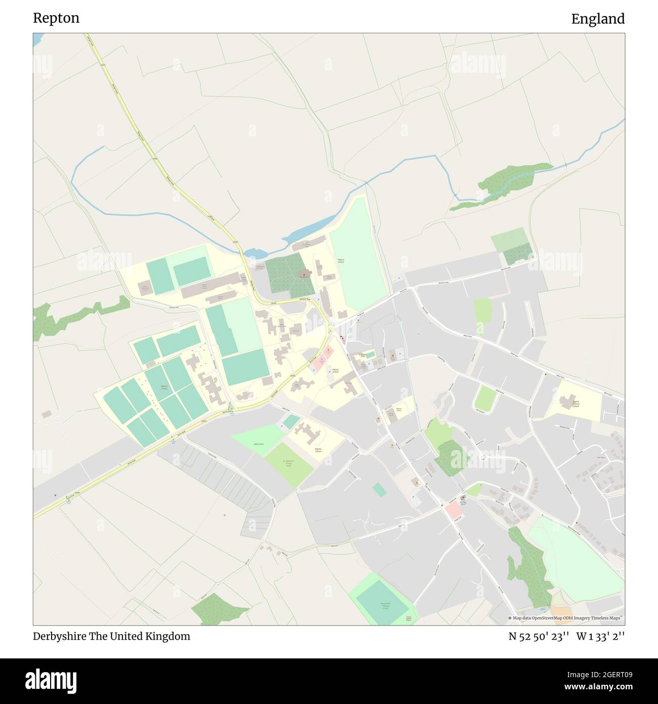 Map of repton Cut Out Stock Images & Pictures - Alamy