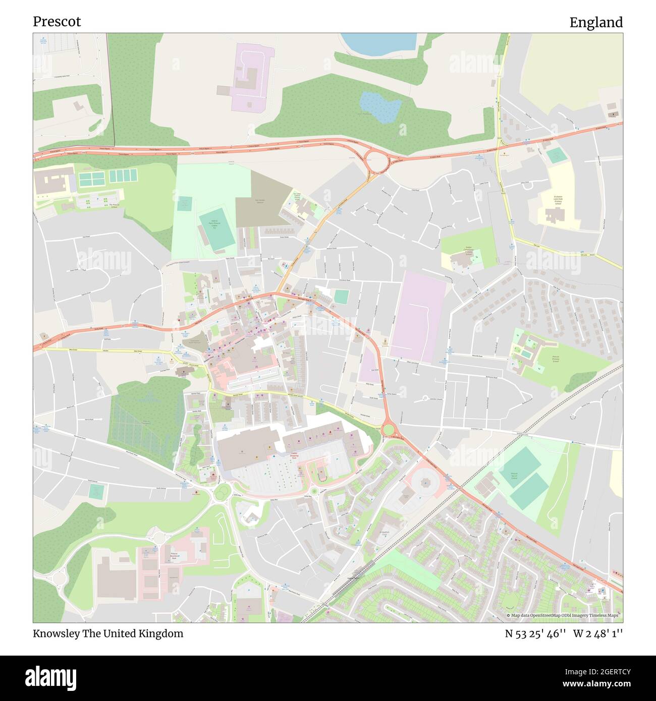 Prescot map Cut Out Stock Images & Pictures - Alamy