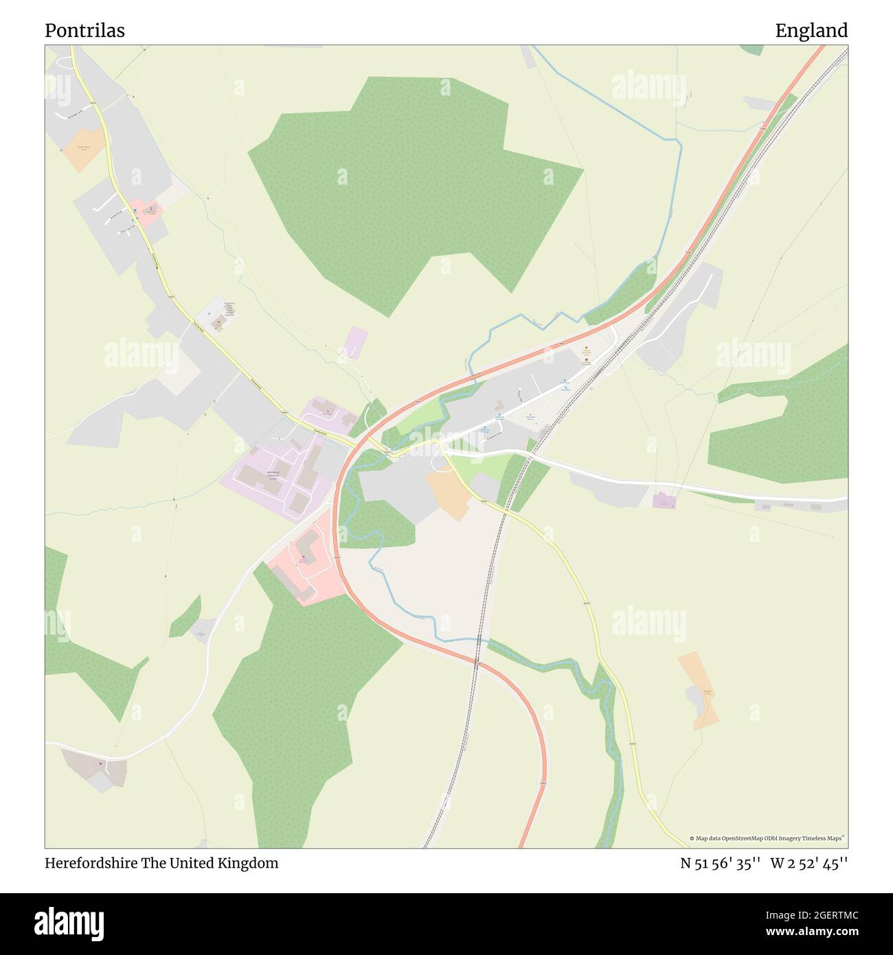 Map of pontrilas hi-res stock photography and images - Alamy