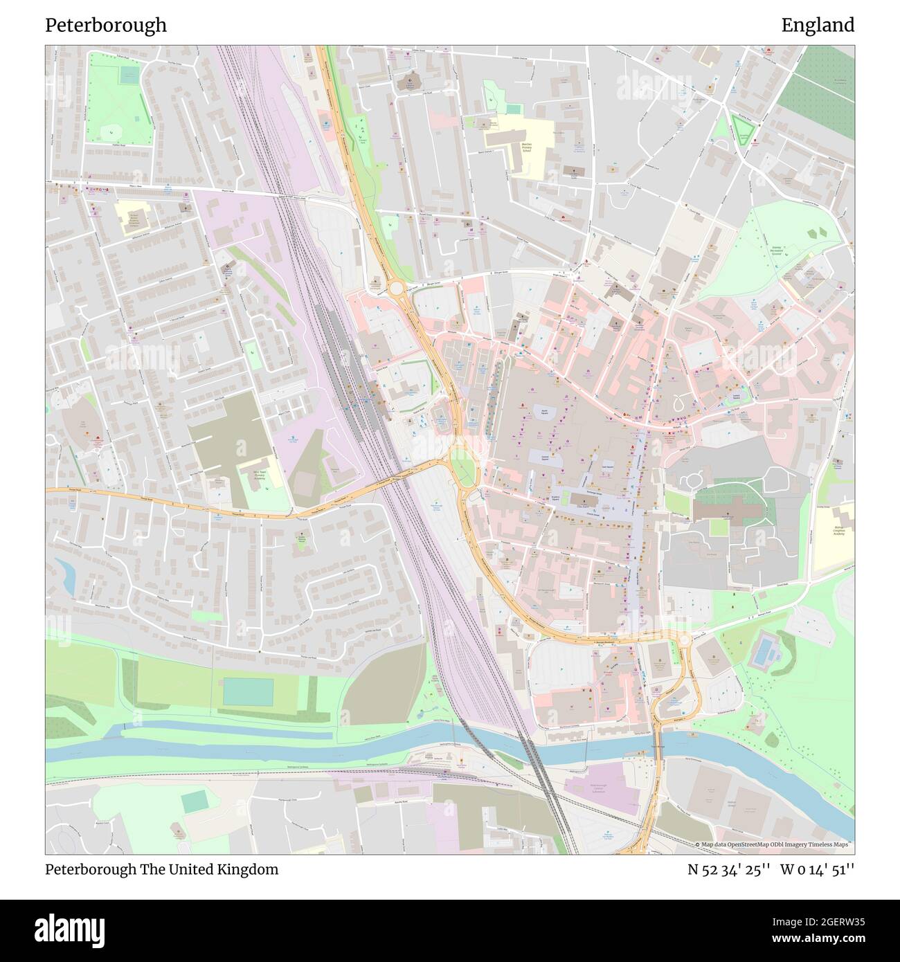 Peterborough road map hi-res stock photography and images - Alamy