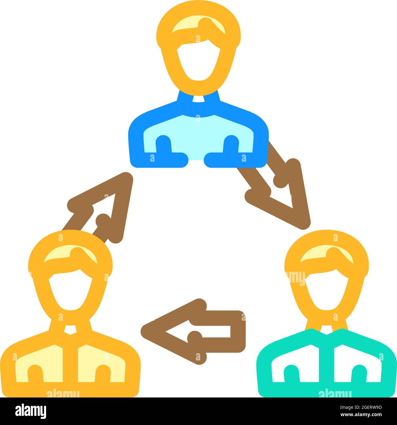 interaction people color icon vector illustration Stock Vector Image ...