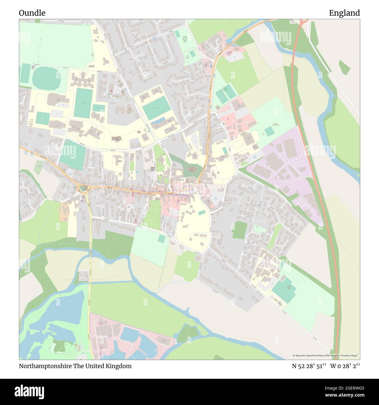 Map of oundle Cut Out Stock Images & Pictures - Alamy