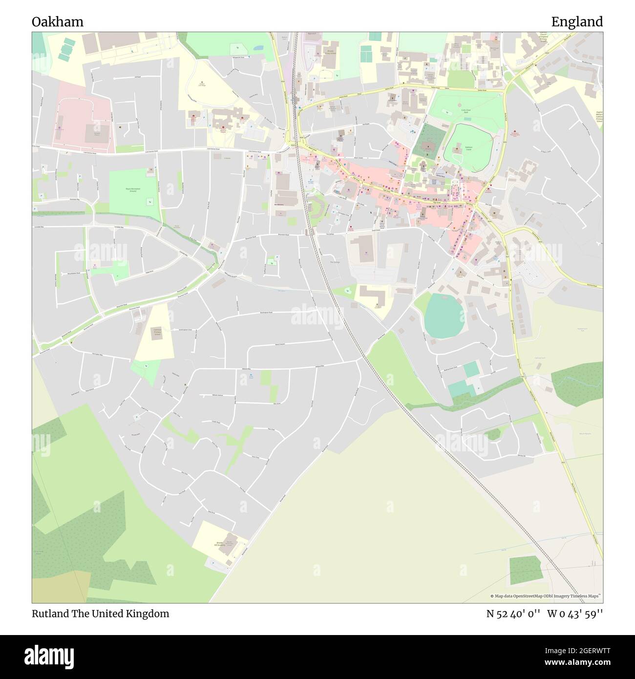 Map of oakham Cut Out Stock Images & Pictures - Alamy