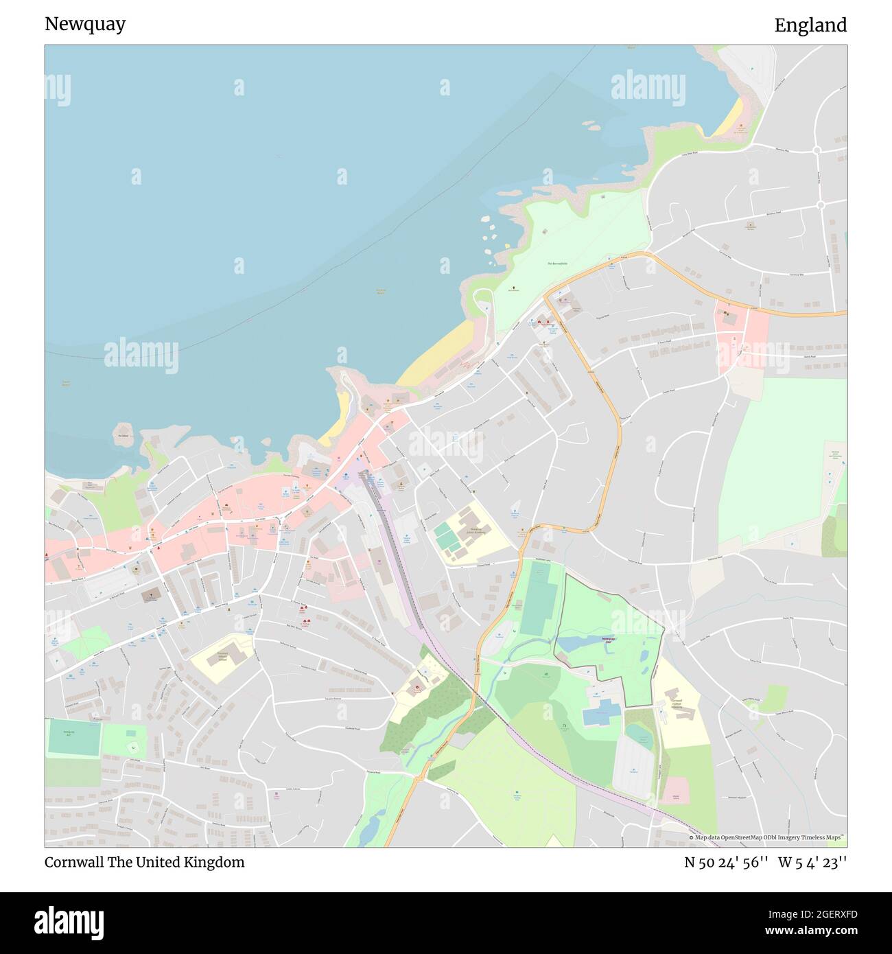 Newquay map Cut Out Stock Images & Pictures - Alamy
