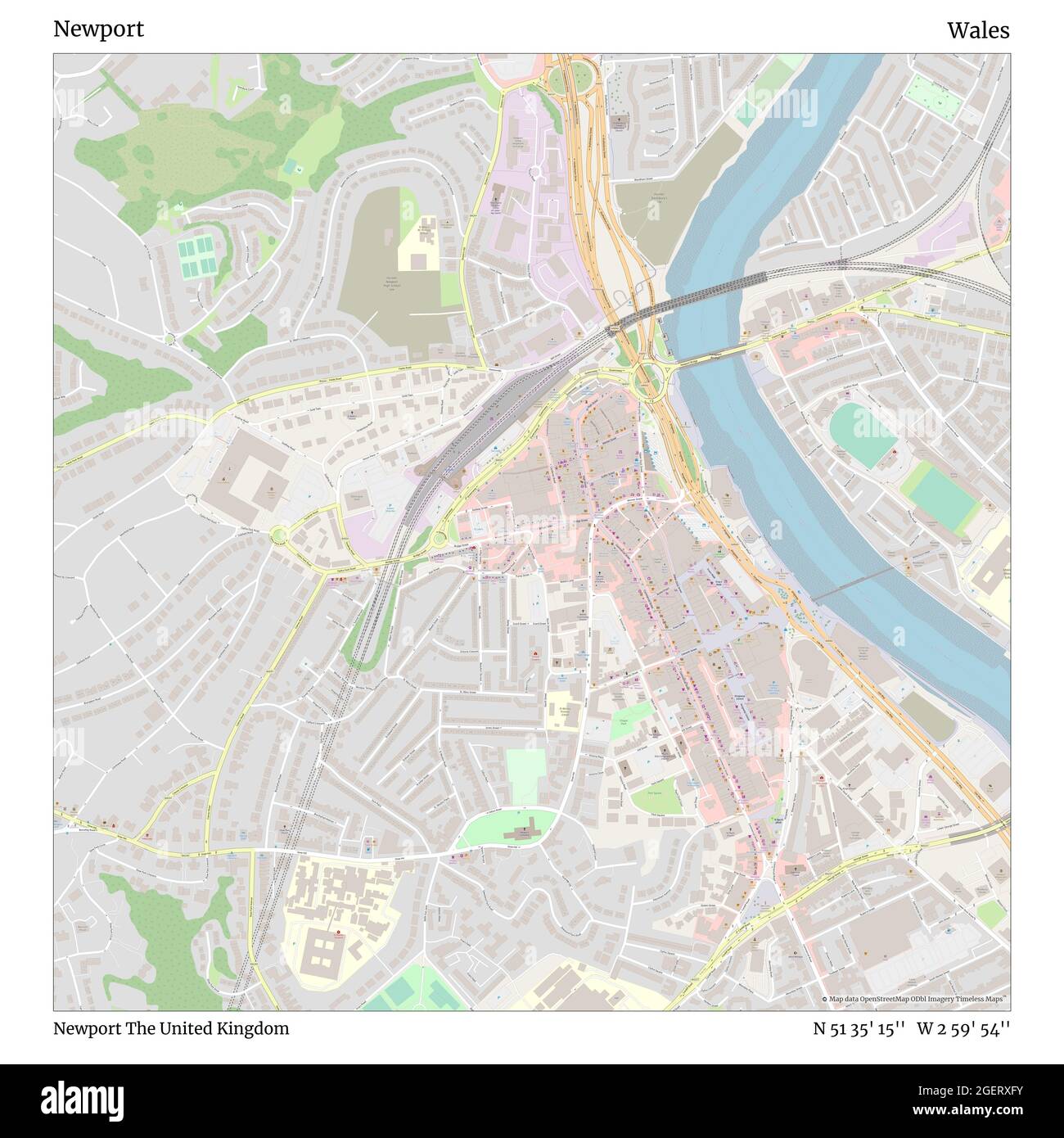 Newport wales map Cut Out Stock Images & Pictures - Alamy