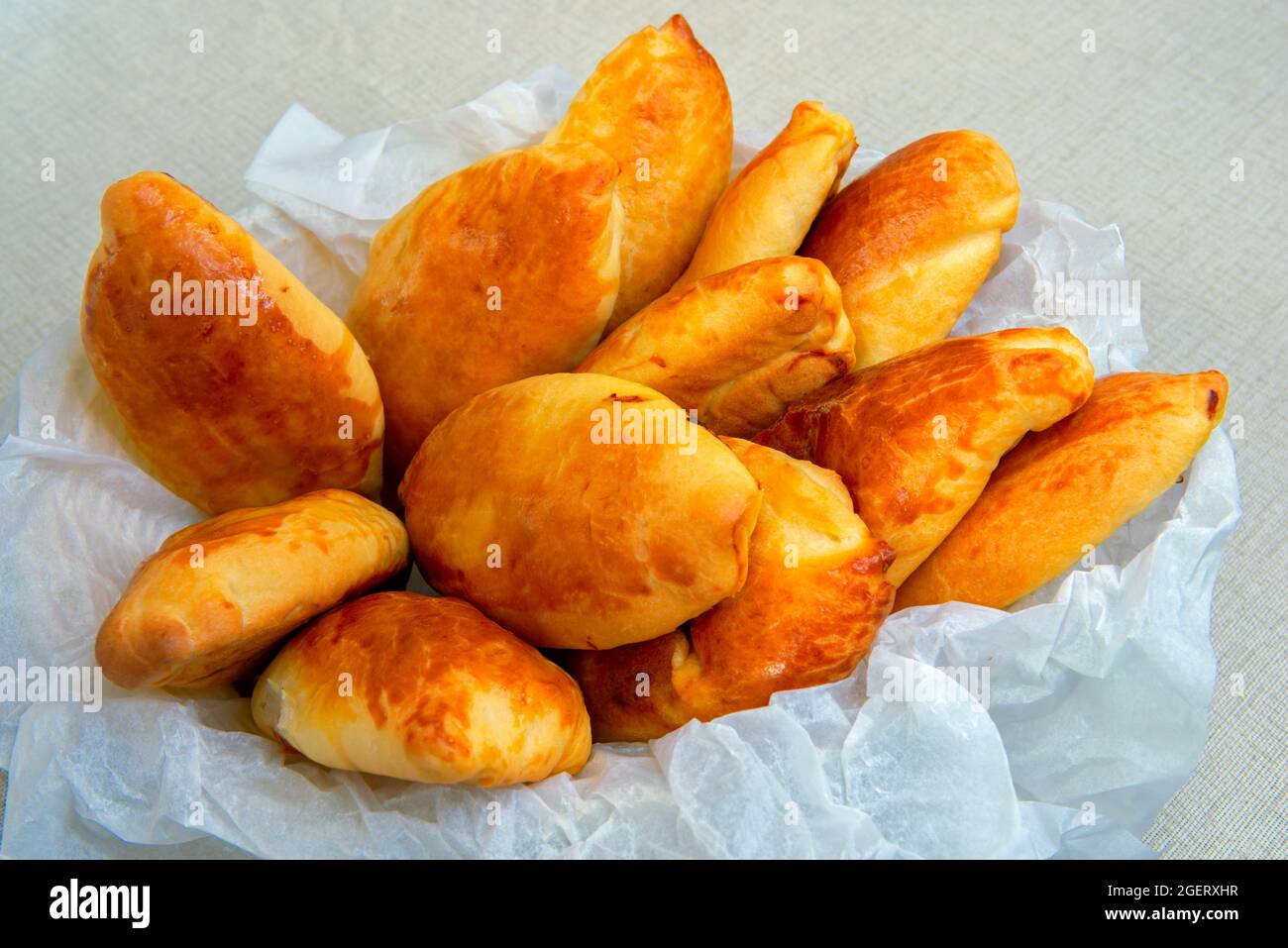 Traditional russian homemade pies from yeast dough Stock Photo - Alamy