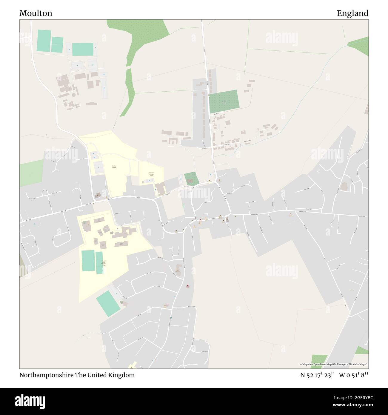 Map of moulton Cut Out Stock Images & Pictures - Alamy
