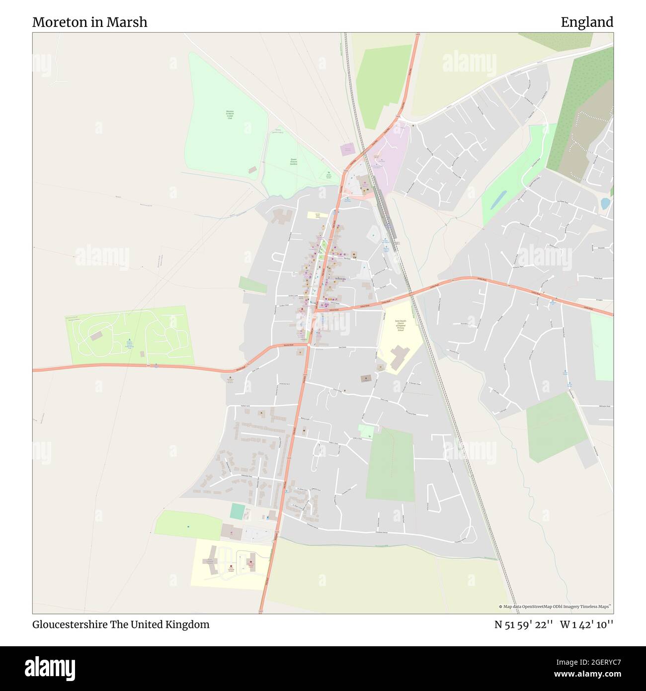 Map of moreton in marsh Cut Out Stock Images & Pictures - Alamy