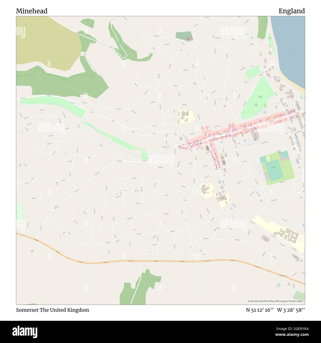 Map minehead somerset Cut Out Stock Images & Pictures - Alamy