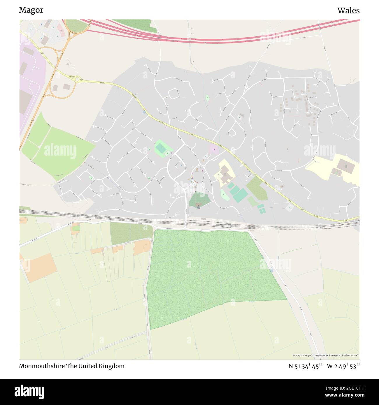 Magor, Monmouthshire, United Kingdom, Wales, N 51 34' 45'', W 2 49' 53 ...