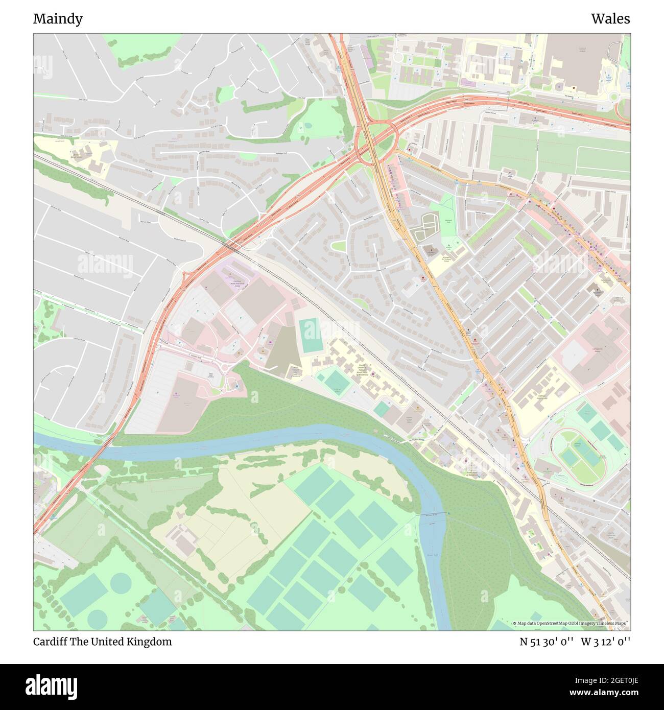 Cardiff location on map hi-res stock photography and images - Alamy