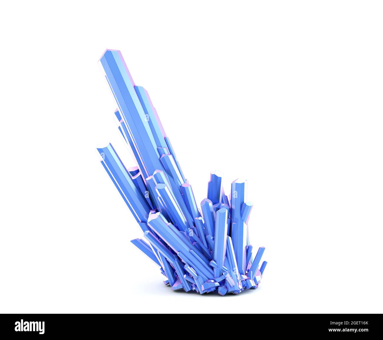 Blue crystal isolated on white background. 3D rendering Stock Photo - Alamy