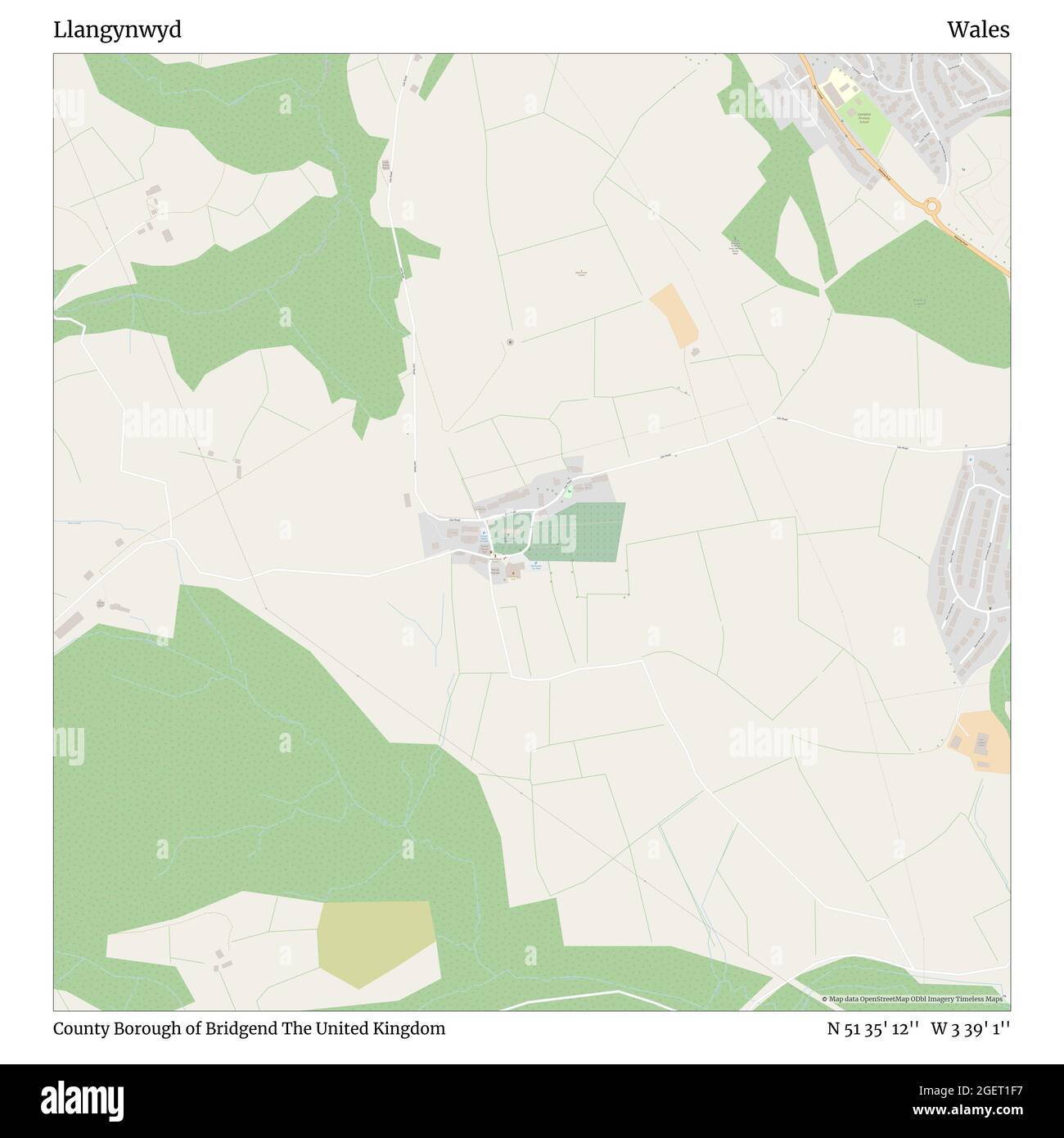 Llangynwyd map hi-res stock photography and images - Alamy