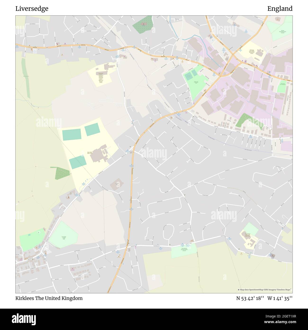 Map of liversedge hi-res stock photography and images - Alamy
