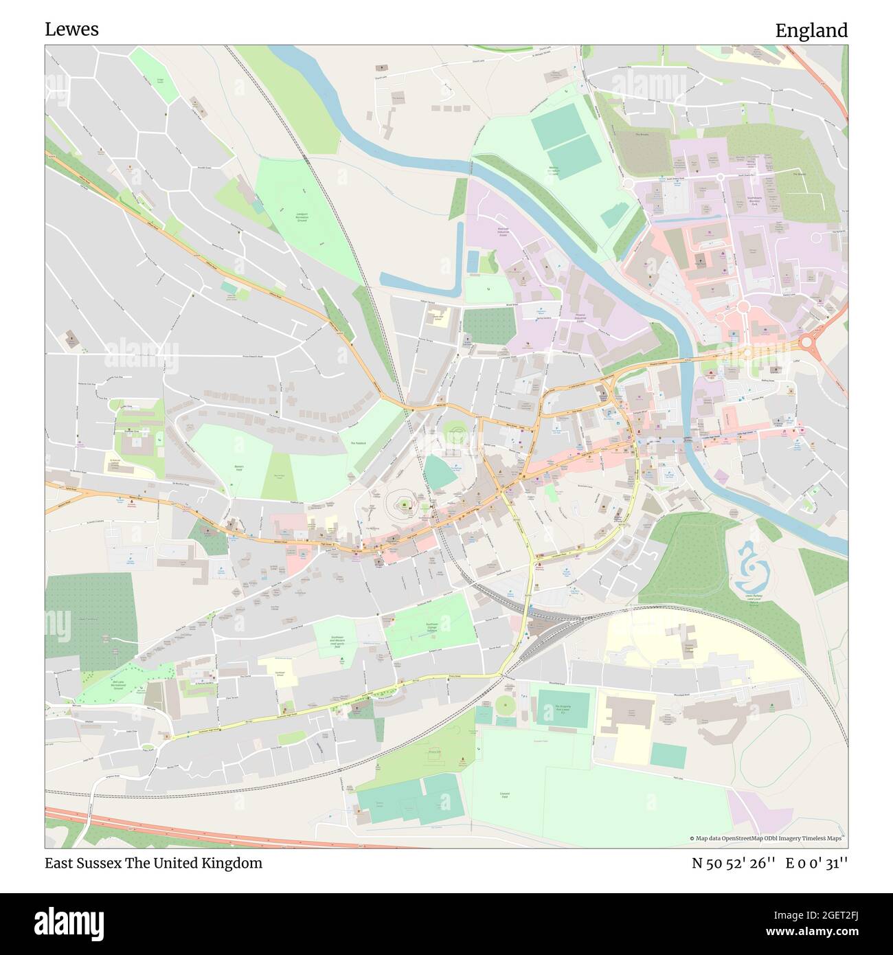 Map of lewes hi-res stock photography and images - Alamy