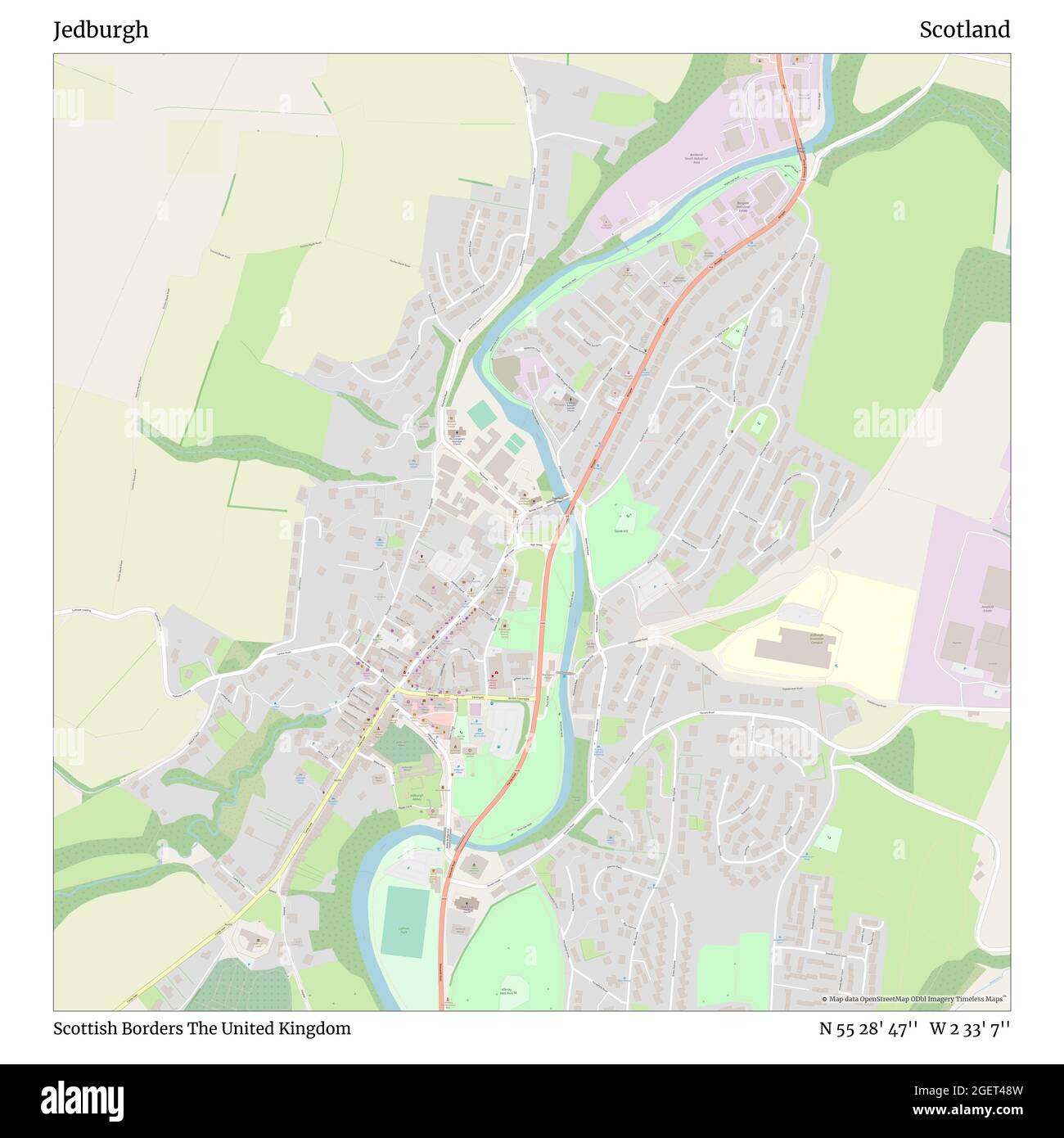 Jedburgh map hi-res stock photography and images - Alamy