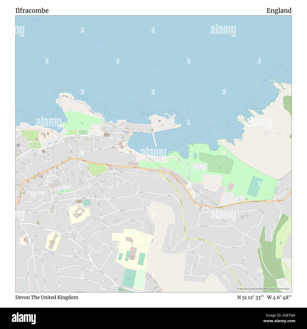 Map of ilfracombe hi-res stock photography and images - Alamy