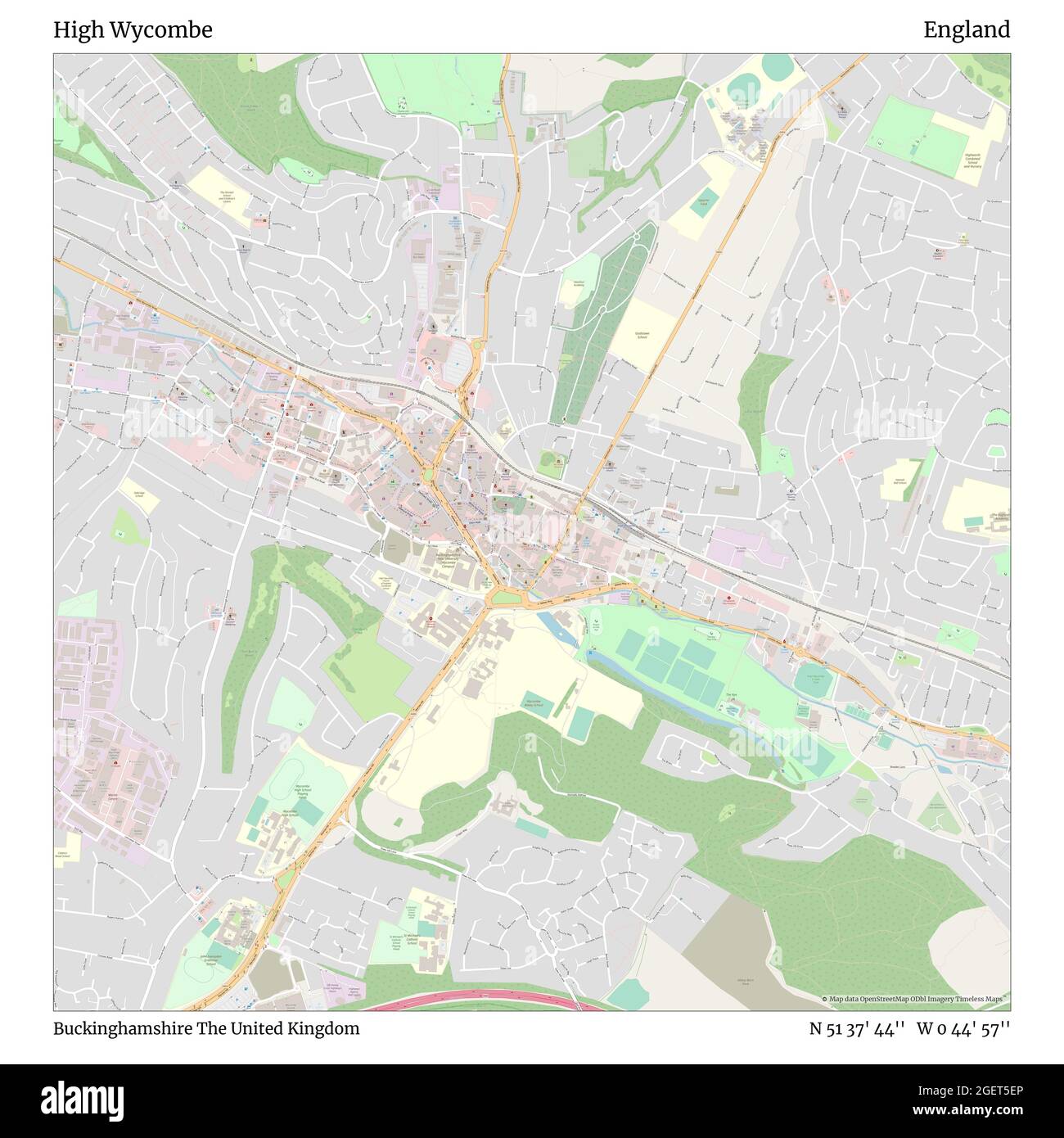 Map of high wycombe hi-res stock photography and images - Alamy