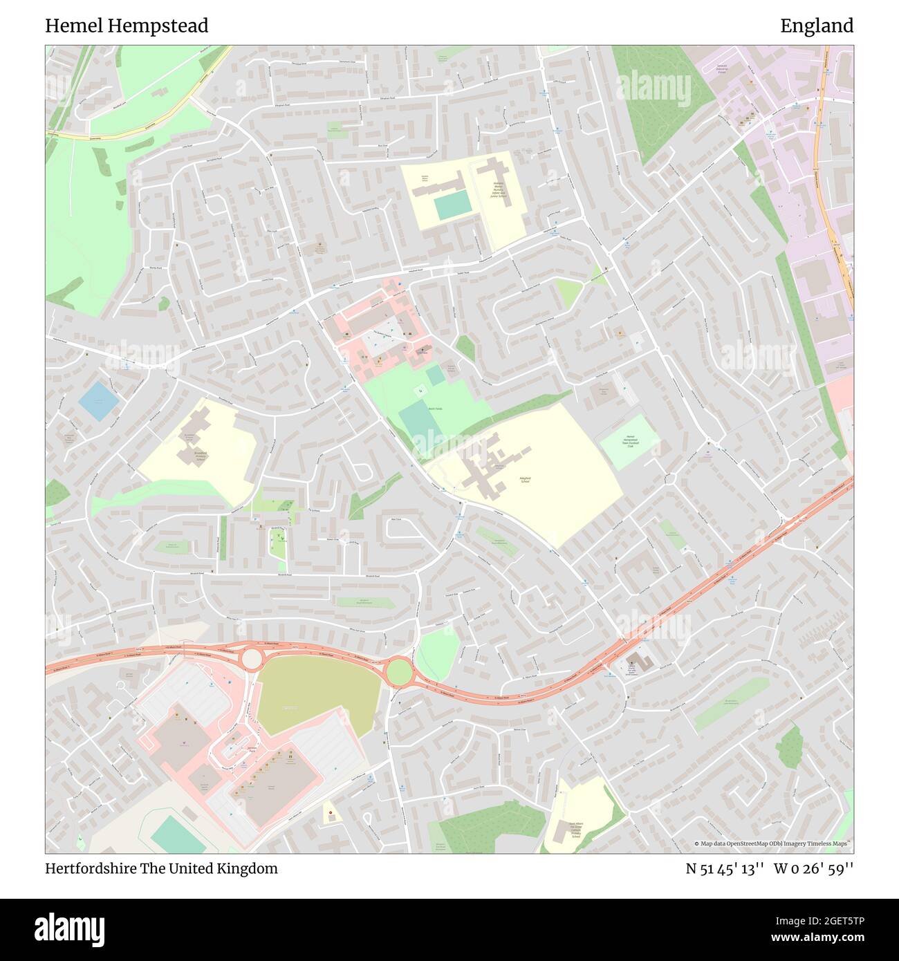 Hemel hempstead map Cut Out Stock Images & Pictures - Alamy