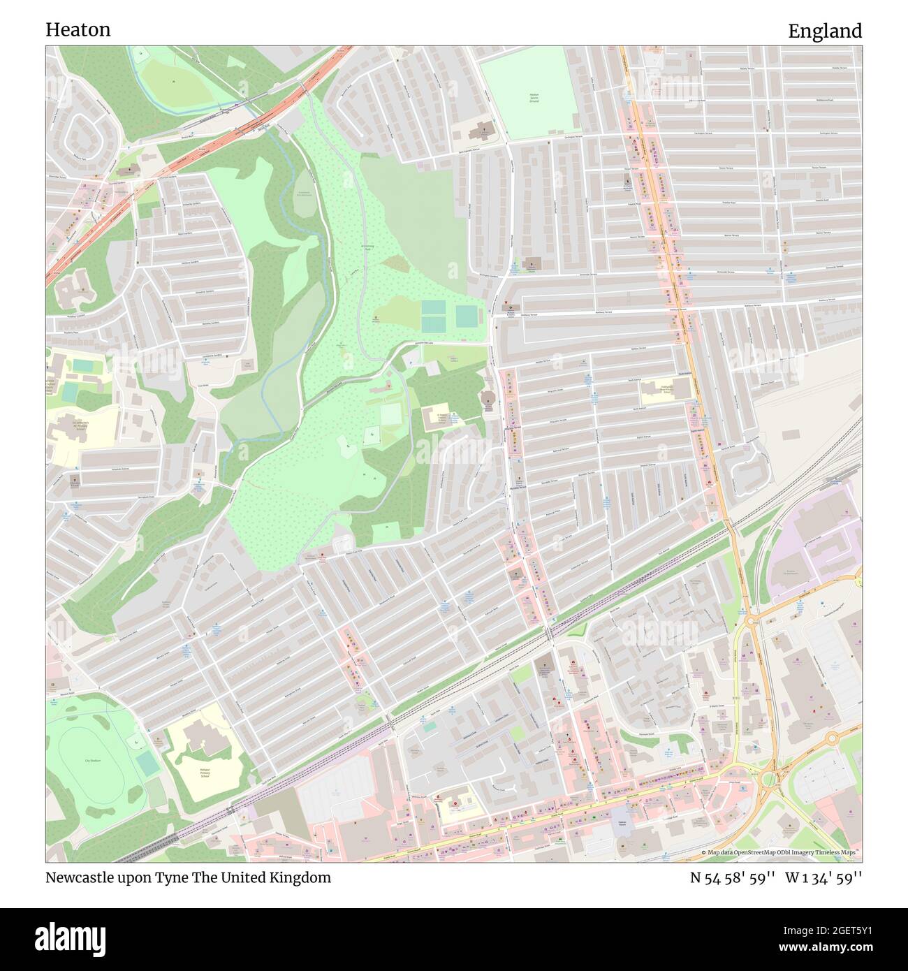 Map of newcastle upon tyne hi-res stock photography and images - Alamy