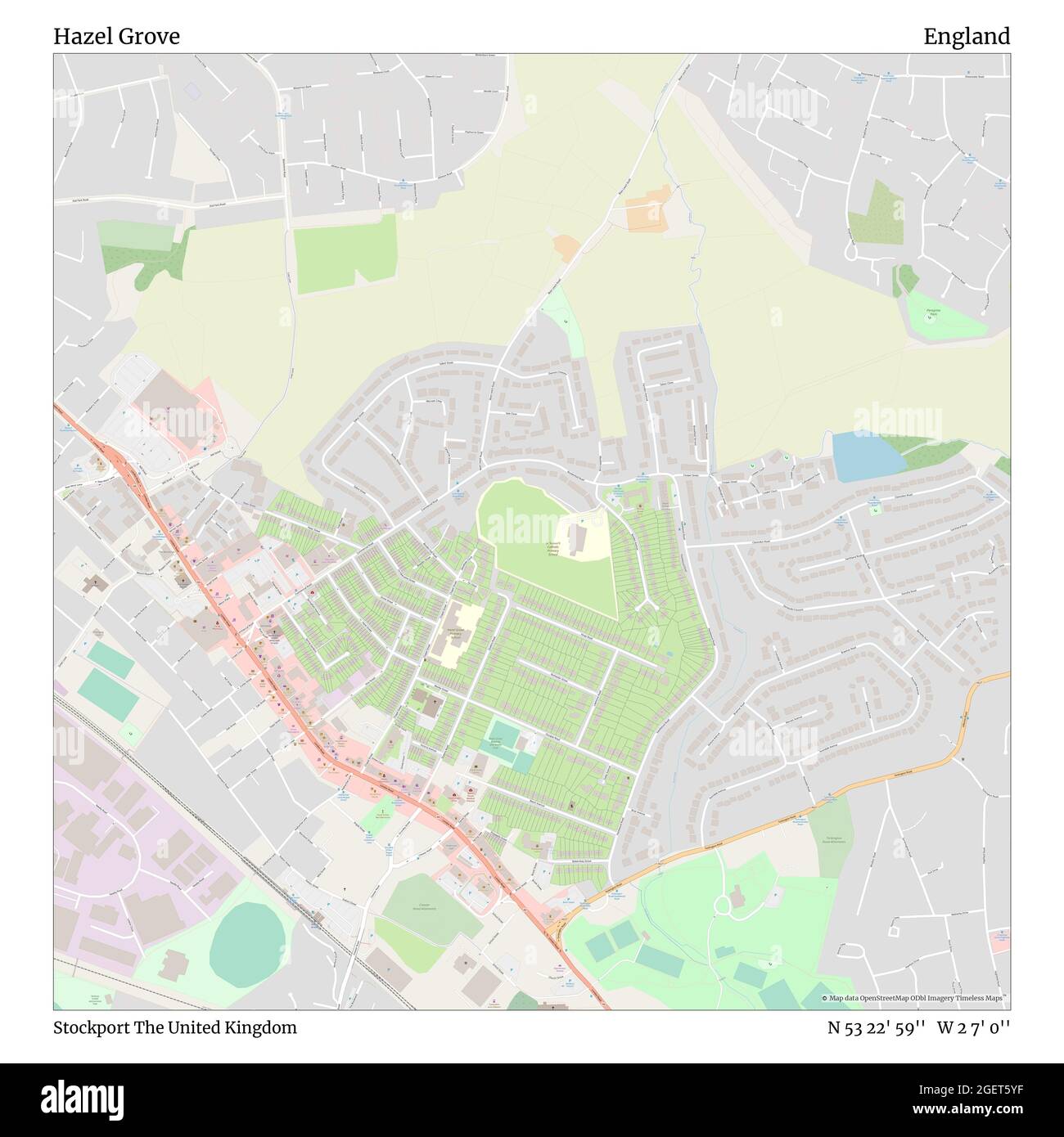 Hazel Grove, Stockport, United Kingdom, England, N 53 22' 59'', W 2 7 ...