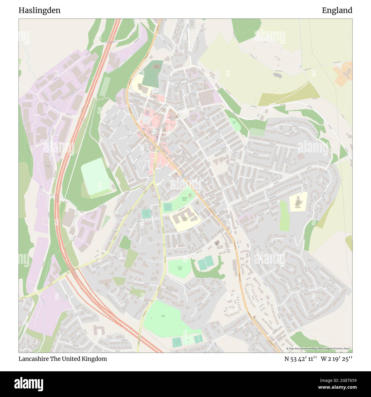 Map of haslingden Cut Out Stock Images & Pictures - Alamy