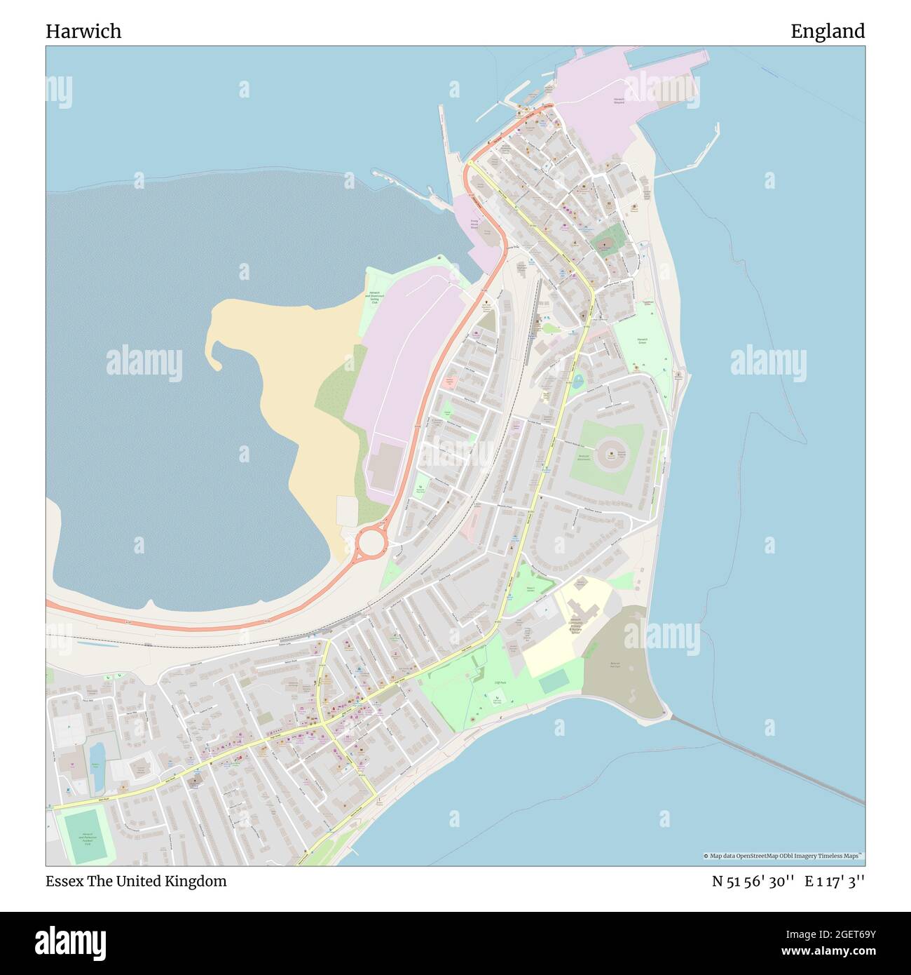 Harwich map Cut Out Stock Images & Pictures - Alamy
