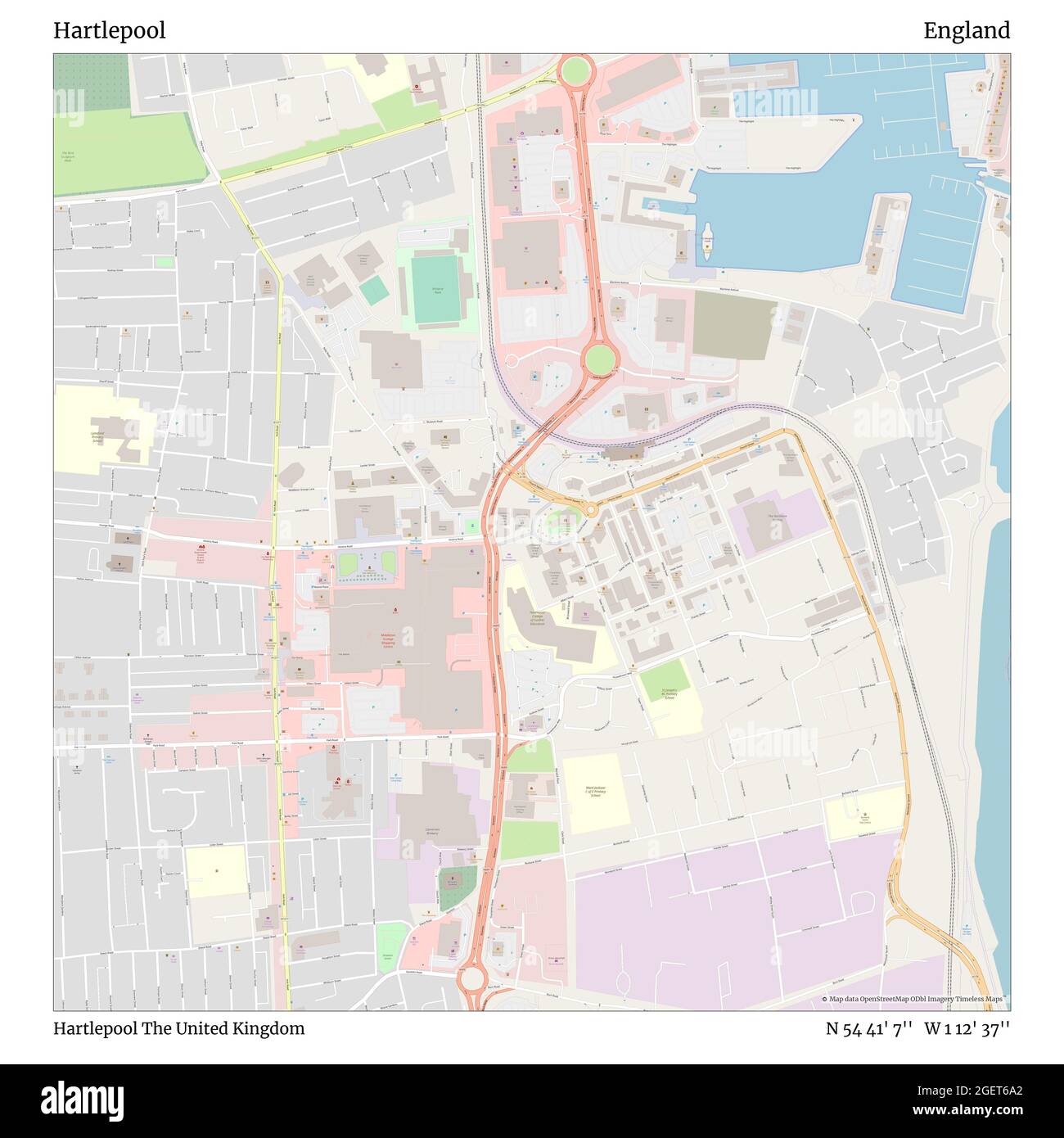Map of hartlepool hi-res stock photography and images - Alamy