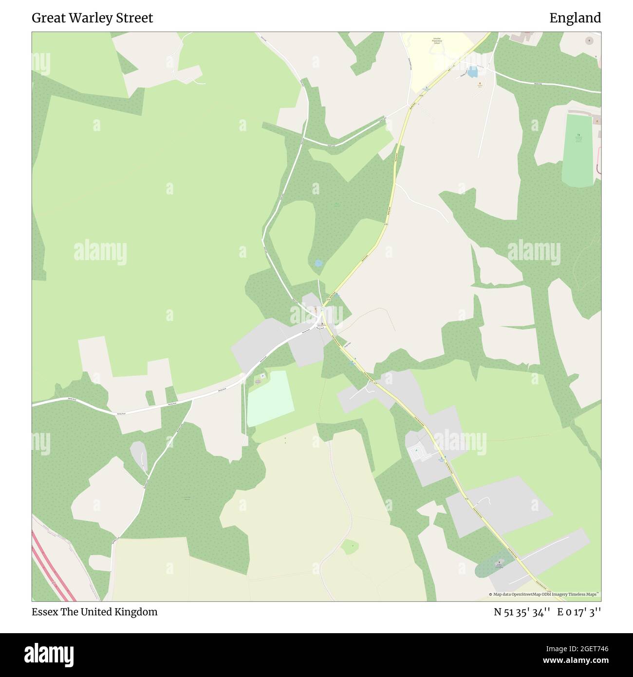 Great Warley Street, Essex, United Kingdom, England, N 51 35' 34'', E 0 ...