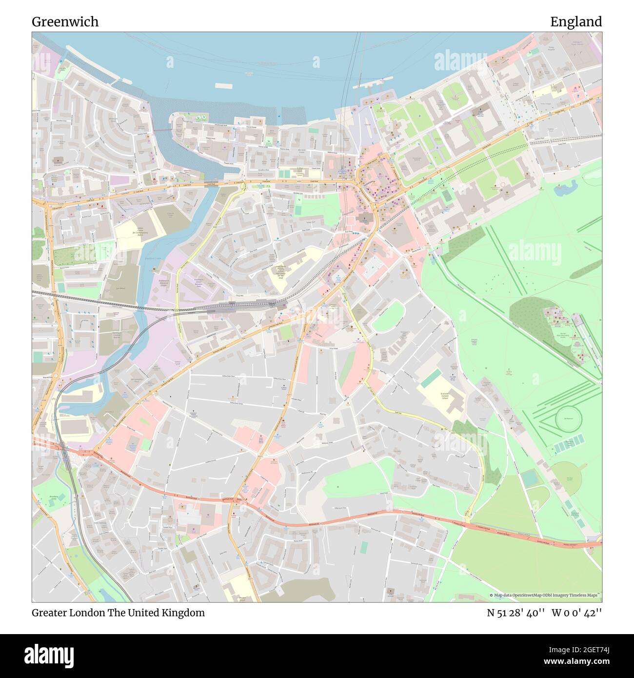 Map of greenwich london hi-res stock photography and images - Alamy