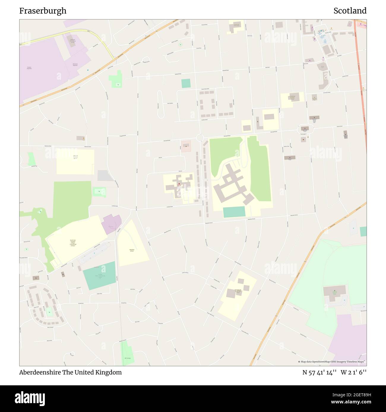 Fraserburgh map Cut Out Stock Images & Pictures - Alamy