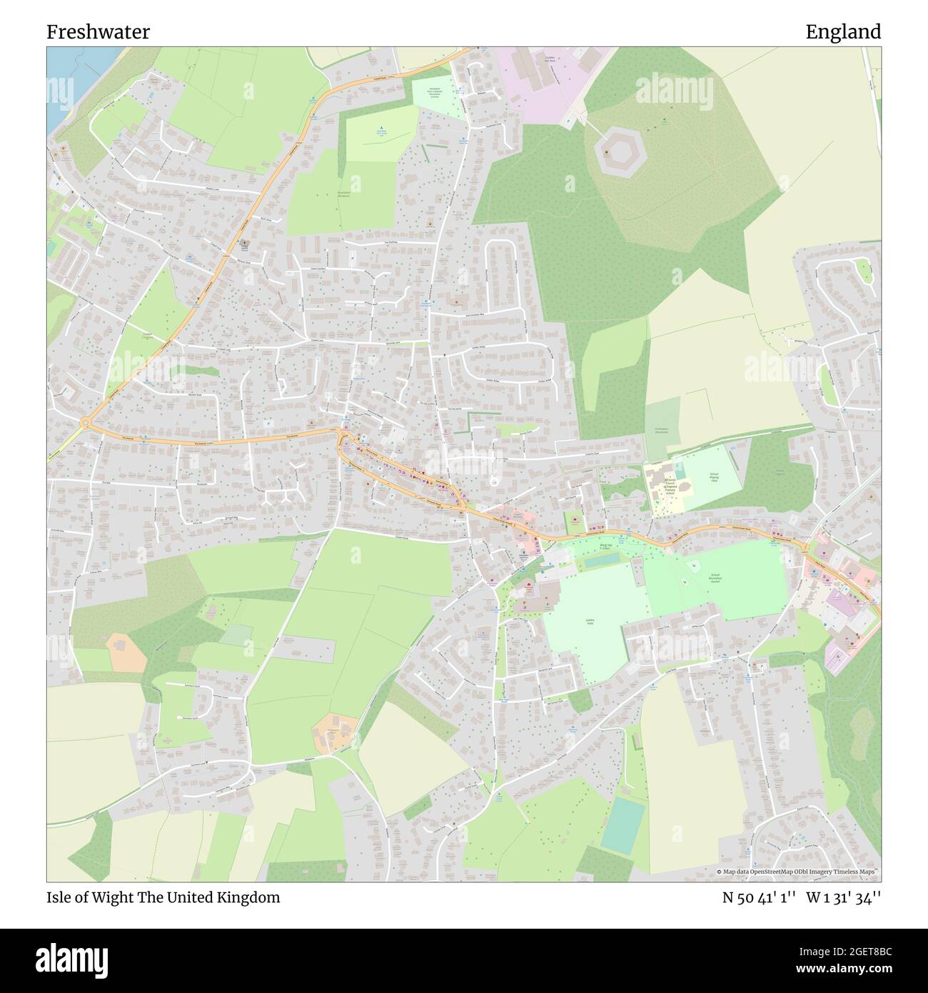 Freshwater, Isle of Wight, United Kingdom, England, N 50 41' 1'', W 1 ...