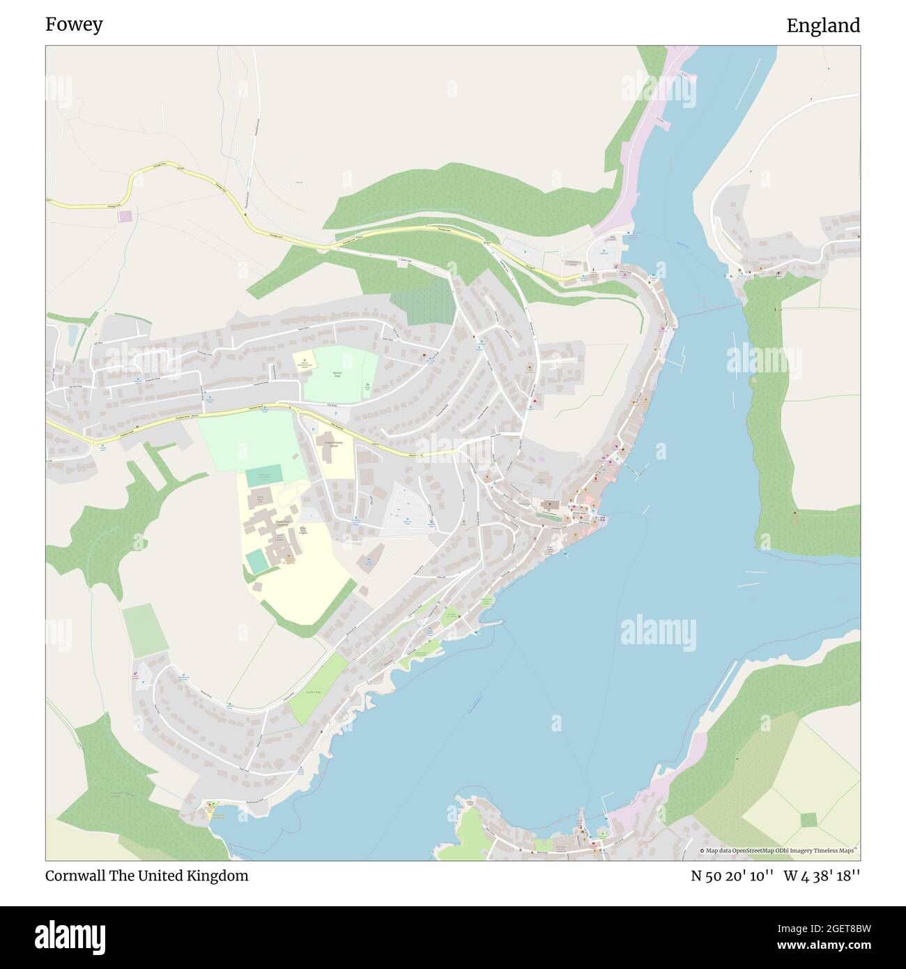 Map of fowey Cut Out Stock Images & Pictures - Alamy