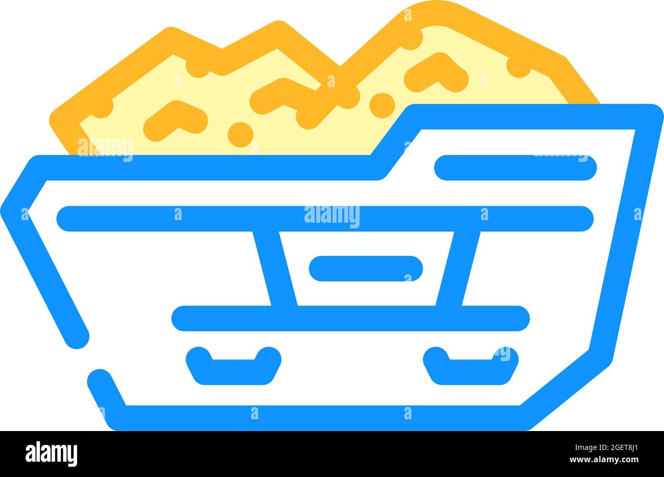 construction waste container color icon vector illustration Stock ...