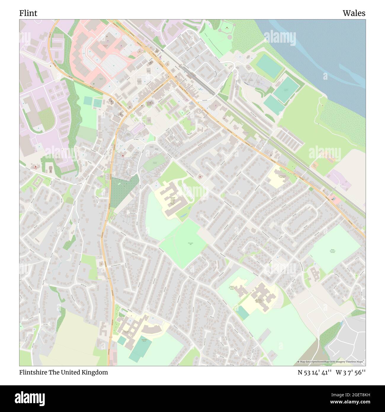 Map of flint Cut Out Stock Images & Pictures - Alamy