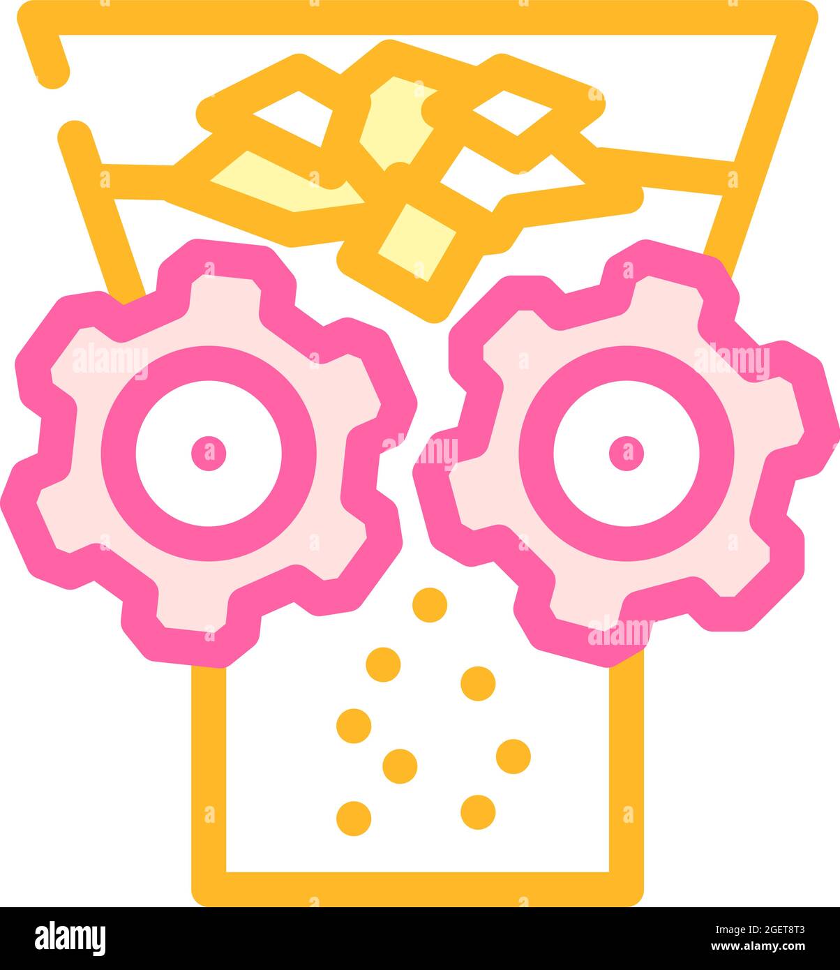 shredding solid waste color icon vector illustration Stock Vector Image ...