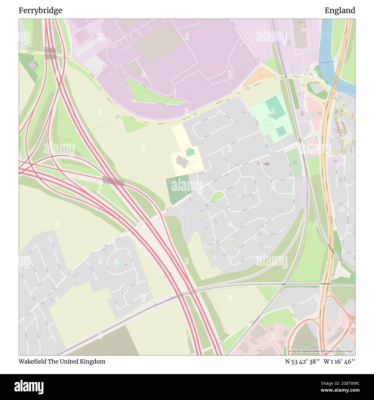 Ferrybridge map hi-res stock photography and images - Alamy