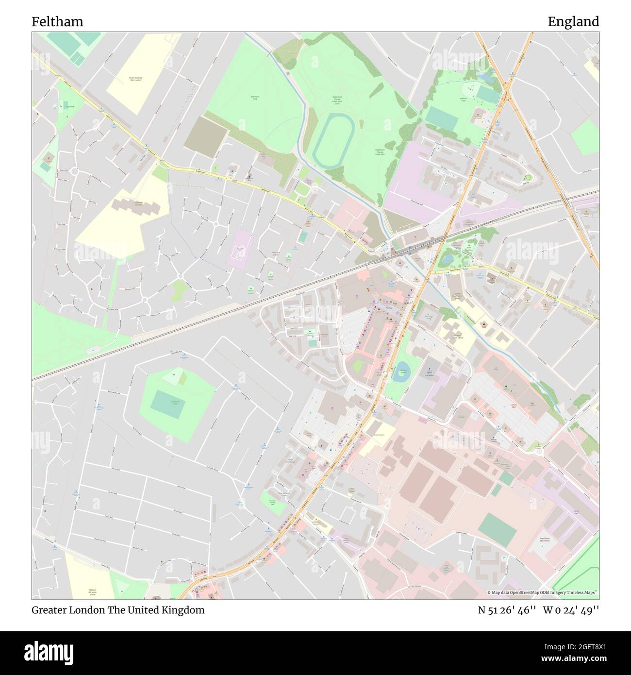 Feltham map hi-res stock photography and images - Alamy