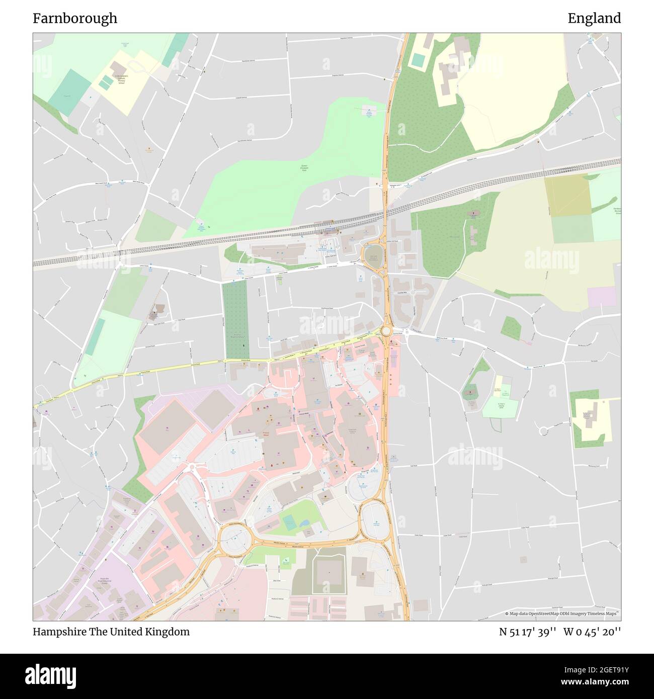 Farnborough hampshire map Cut Out Stock Images & Pictures - Alamy
