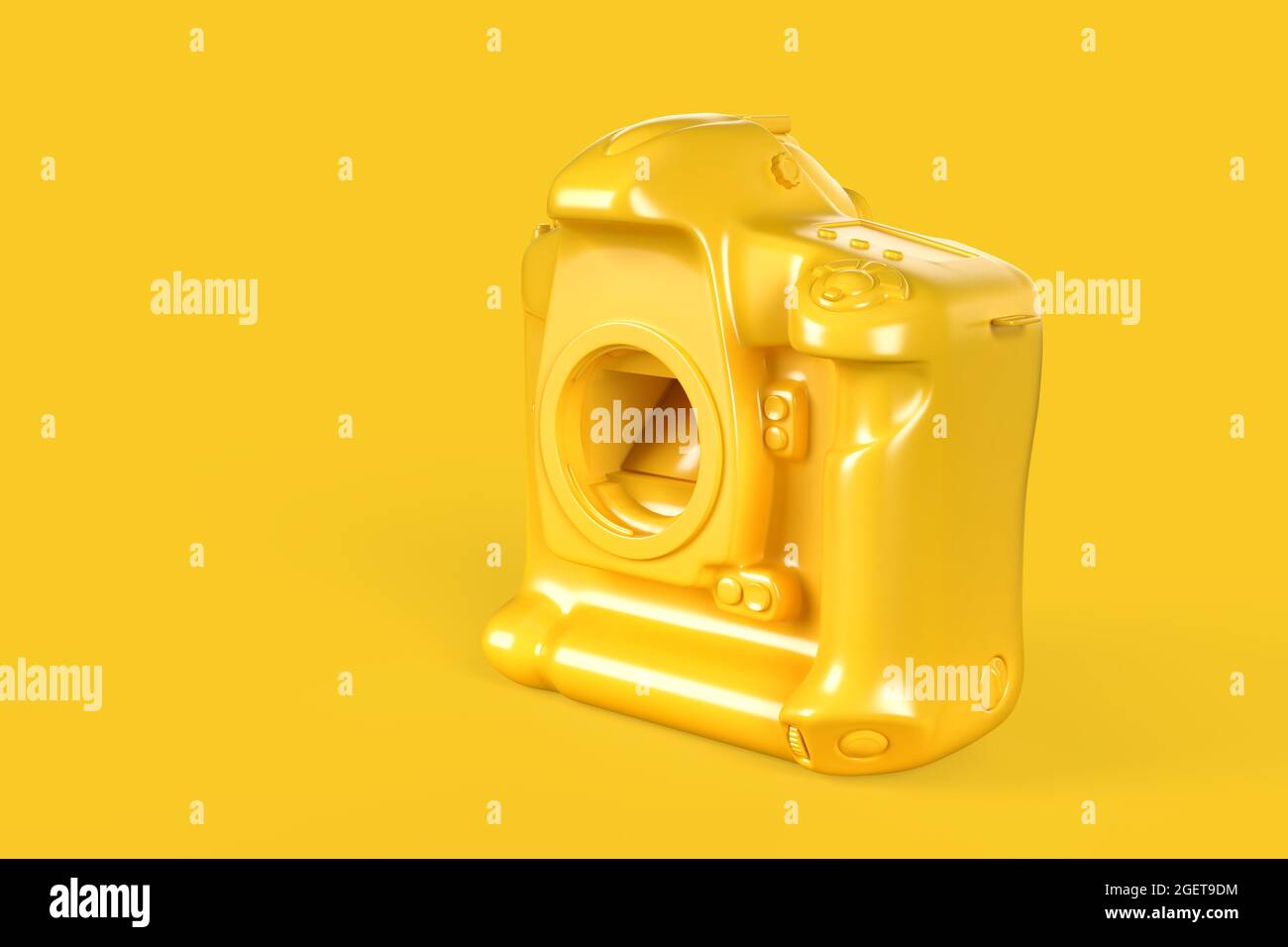 Body of nonexistent DSLR camera. 3D illustration Stock Photo - Alamy