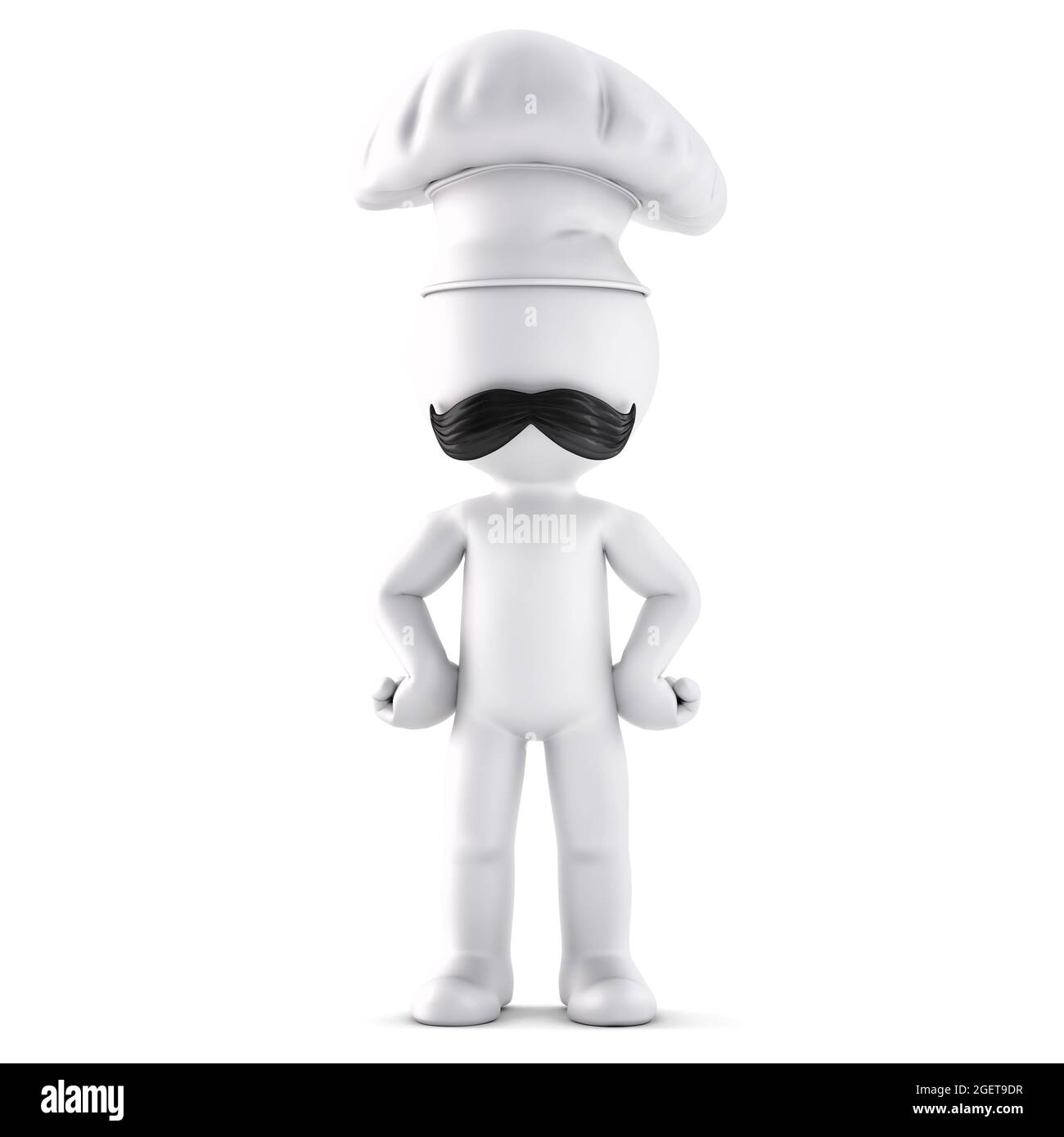 3d chef. 3D illustration. Isolated on white background Stock Photo - Alamy
