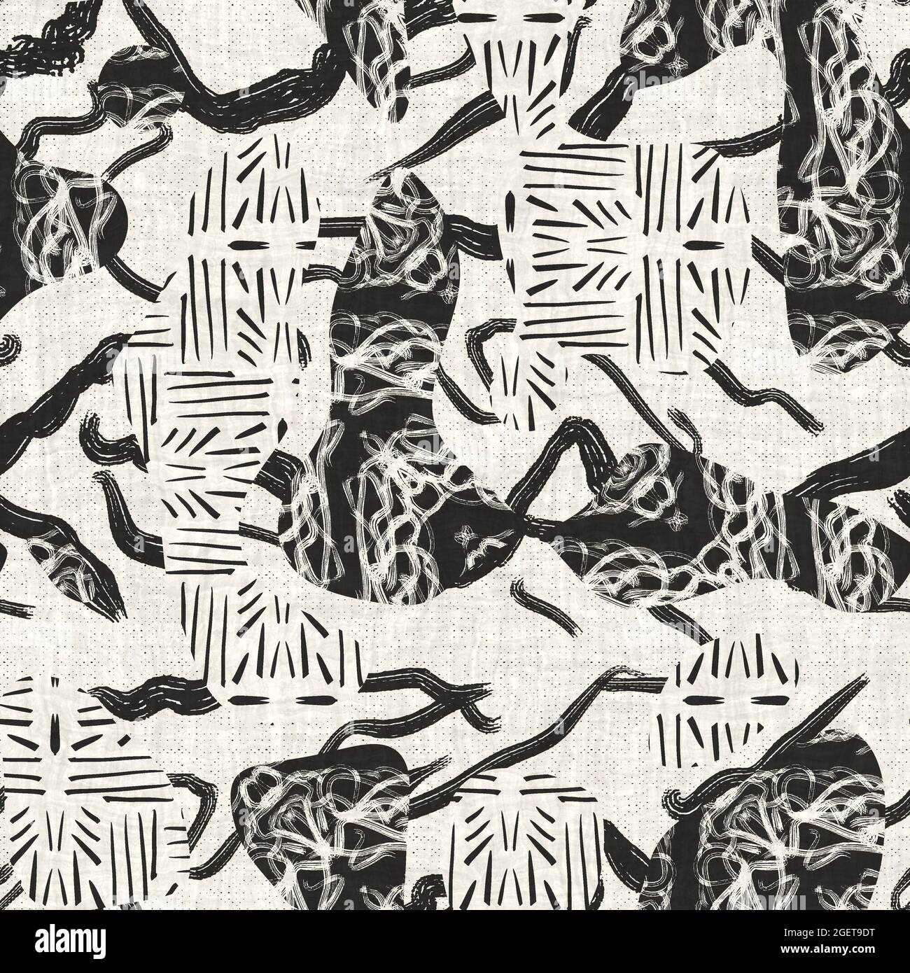 Seamless two tone hand drawn brushed effect pattern swatch Stock Photo ...