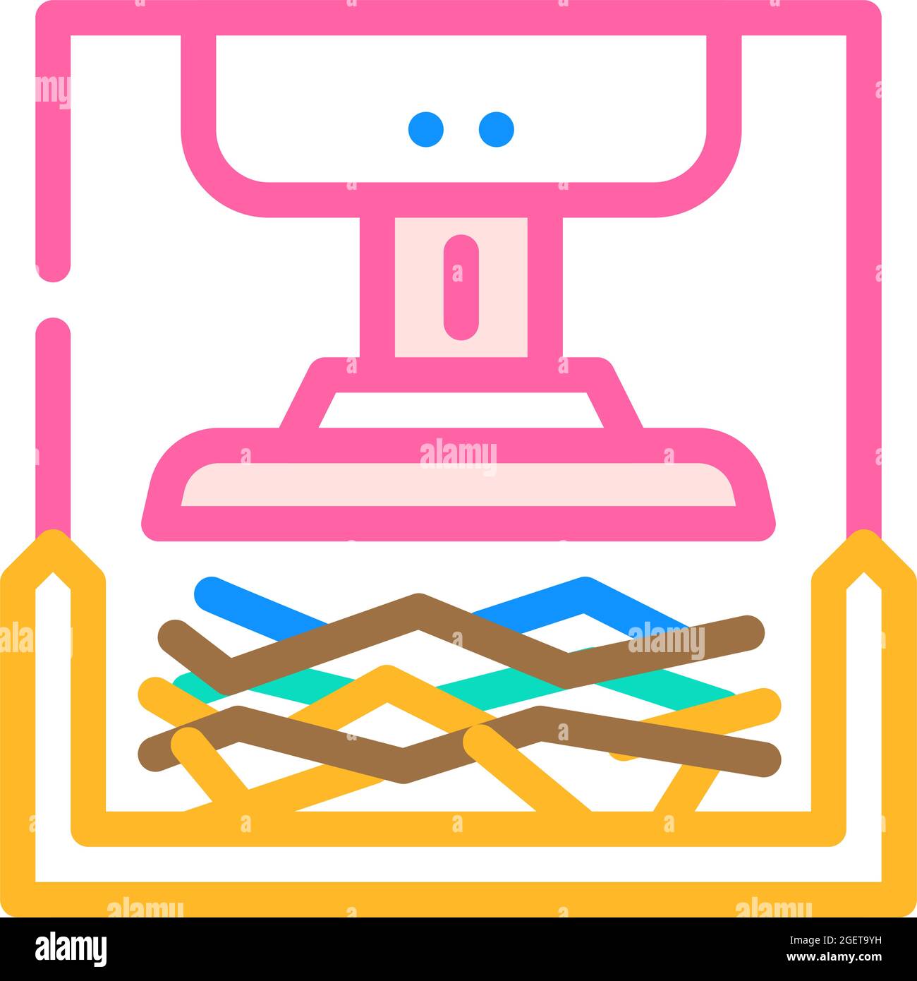 pressing solid waste color icon vector illustration Stock Vector Image ...